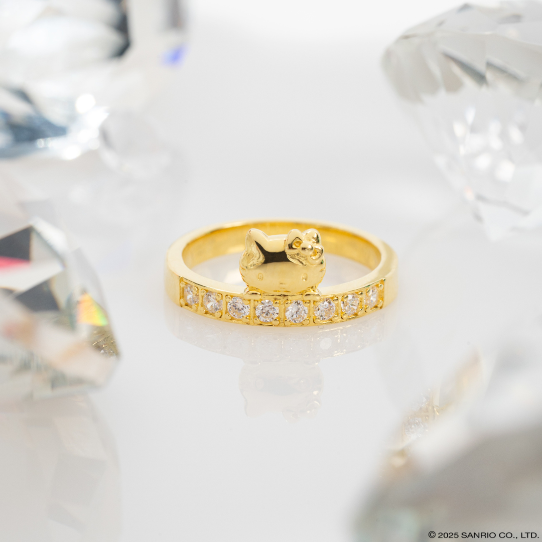 Anillo Eternal Love | Plata con Baño de Oro 18k | Hello Kitty